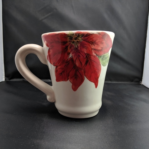 Maxcera | Dining | Sketch Poinsettia Mug Maxcera Handpainted | Poshmark
